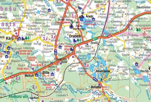 Maps - Tourism maps - Cēsu, Amatas, Jaunpiebalgas, Līgatnes, Pārgaujas ...