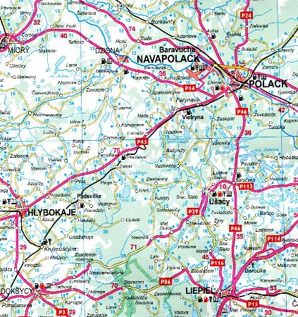 Maps - Road maps, atlases - Republic of Belarus. Map of Motor Roads