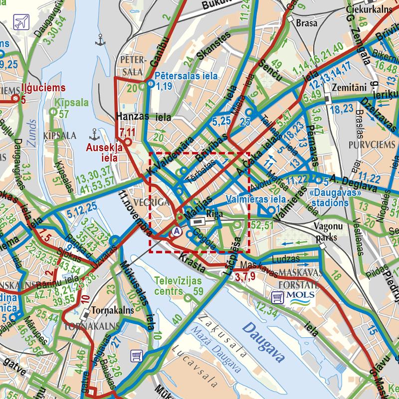 Maps - City maps, atlases - Rīga. Centra plāns