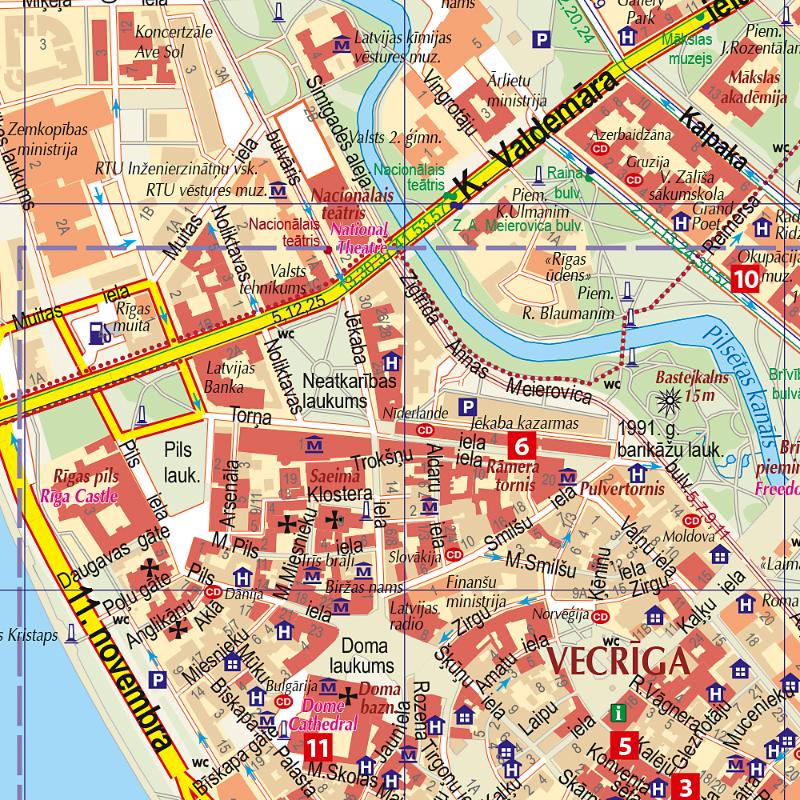 Maps - City maps, atlases - Rīga. Centra plāns