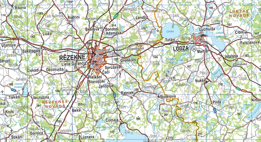 Maps - Wall maps - Latvijas Republika. Pārskata karte